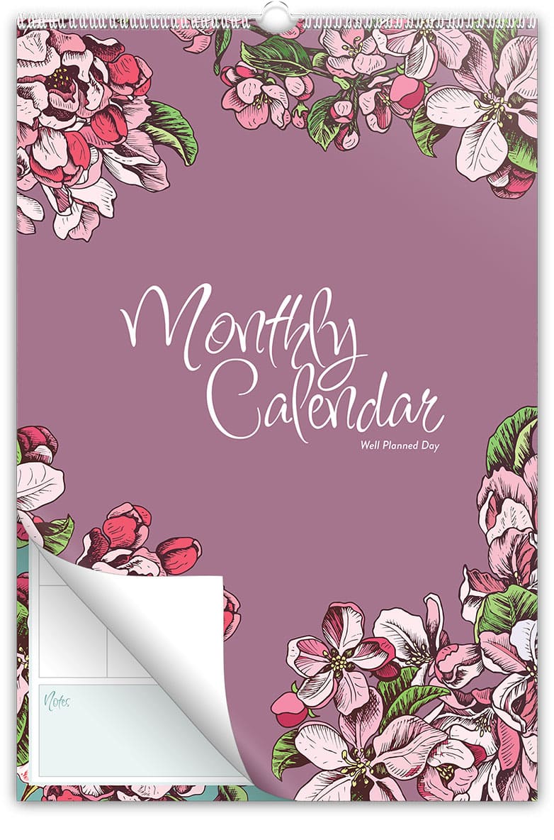 Well Planned Gal Calendars - Monthly Planning - Apple Blossom - THEME ...