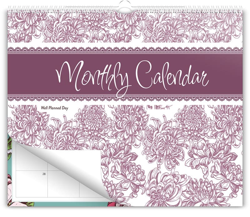 Well Planned Gal Calendars - Monthly Planning - Apple Blossom - THEME ...